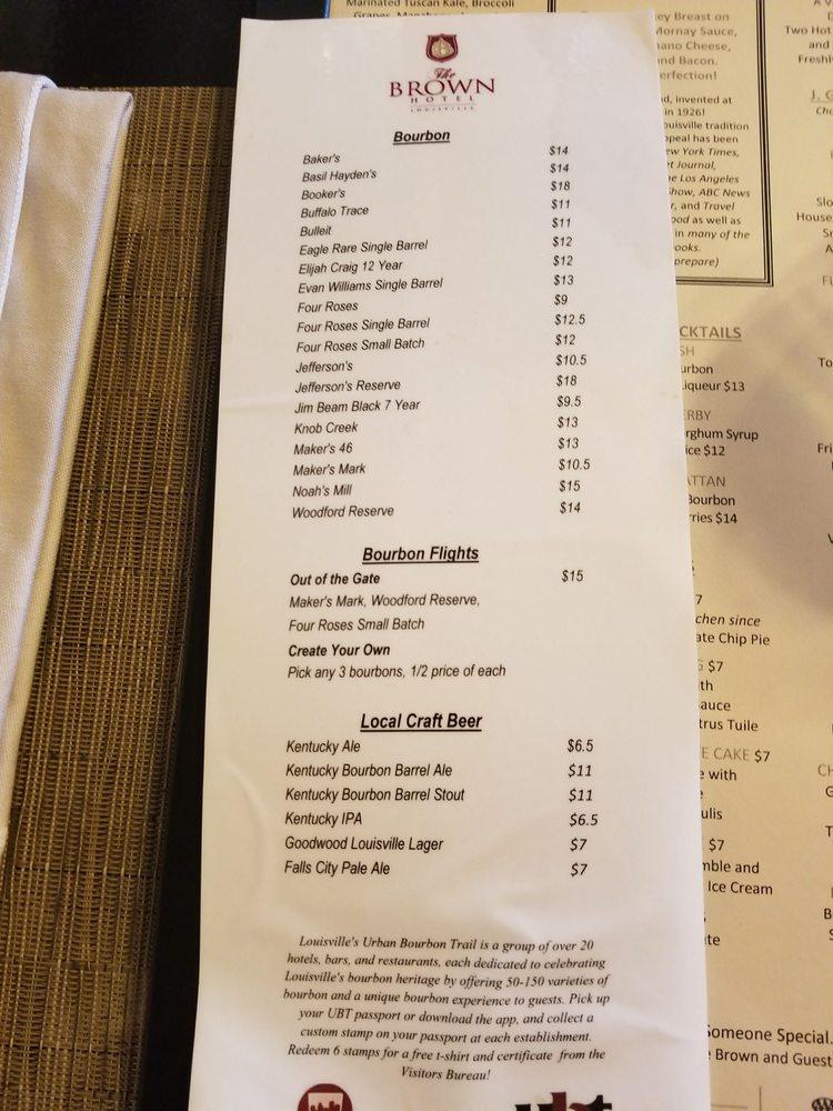Menu at J Graham's Cafe, Louisville