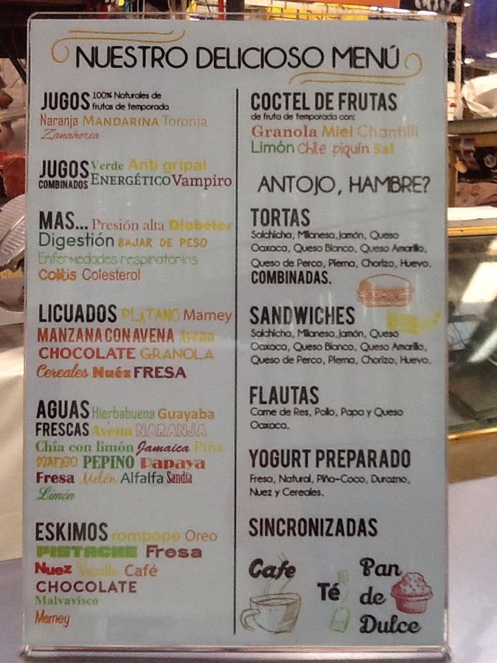Menu at La Jugueria. pub & bar, Mexico City, Rodolfo Usigli #1801 local 60