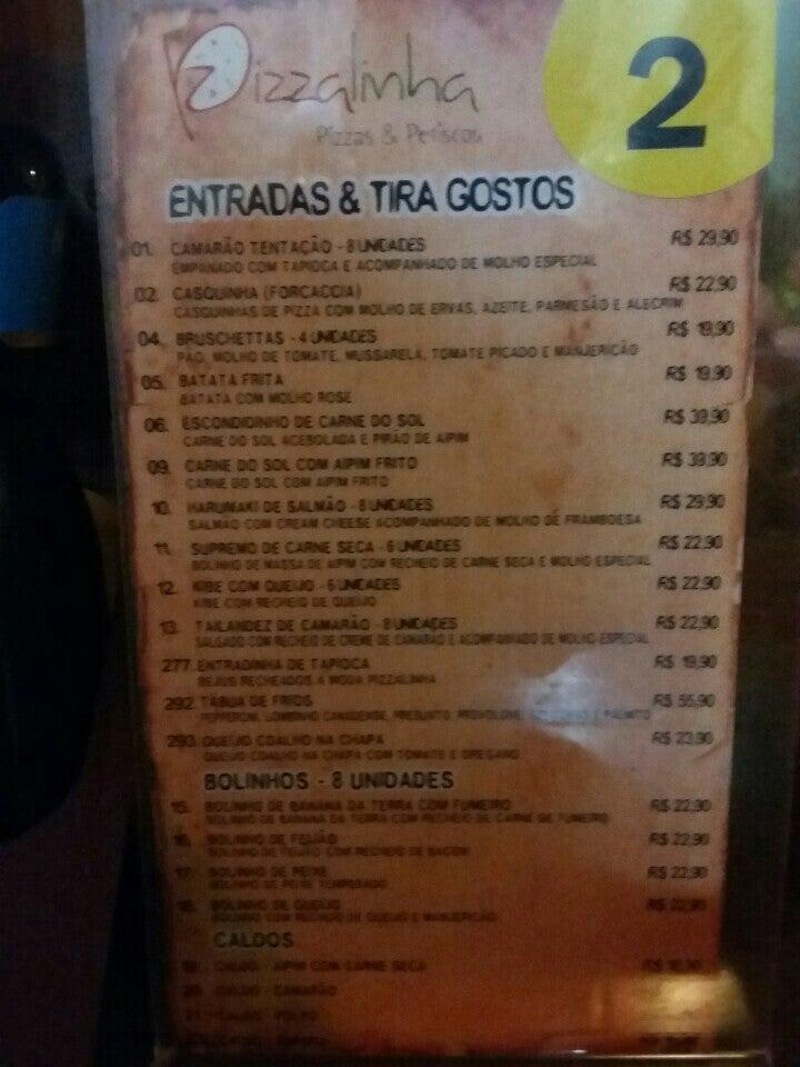 Menu at Pizzalinha Stella Maris restaurant, Salvador, Alameda Dilson ...