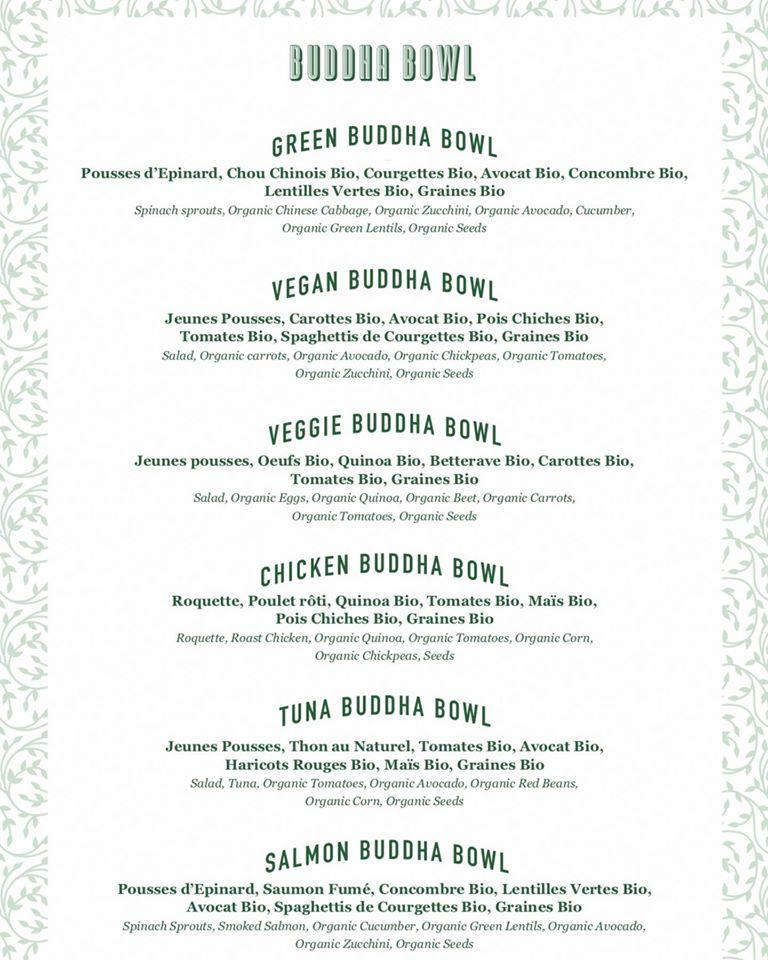 Menu at Woo Monaco restaurant, Monaco-Ville