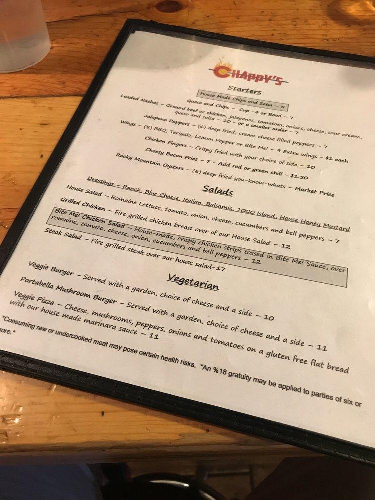 Menu at Chappys Woodfired Grill pub & bar, Westcliffe