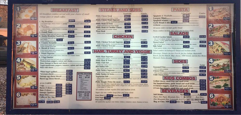 Menu at Philadelphia Steak & Fries restaurant, Indianapolis, W 86th St