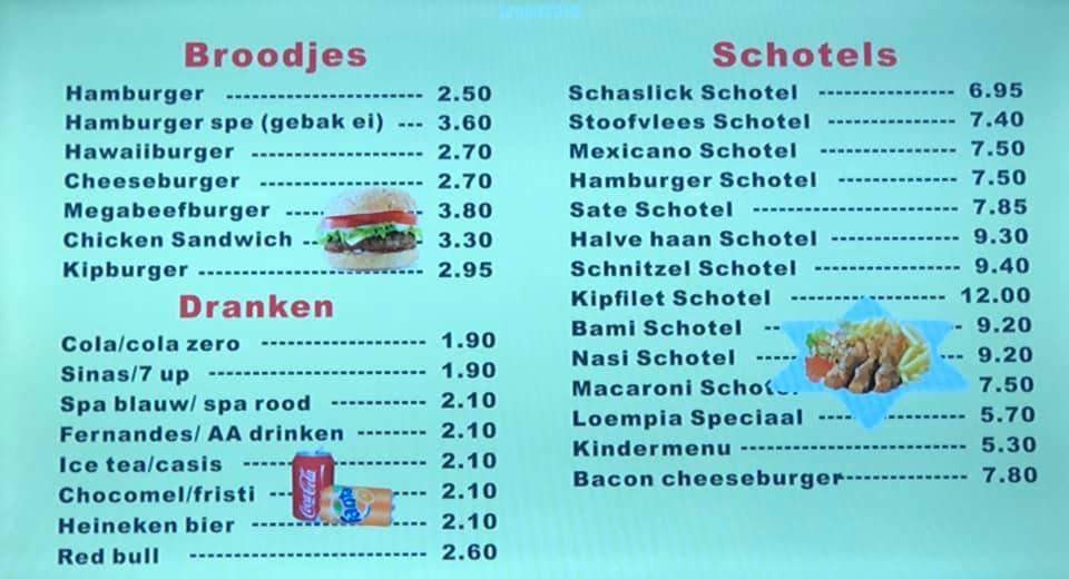 Menu at Snack bar/Eatery De Gouden Haan, Lekkerkerk