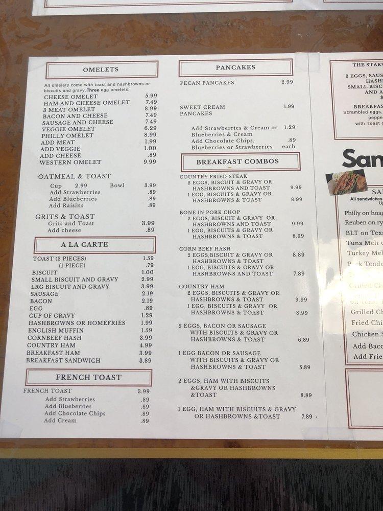 Menu at The Cracked Egg restaurant, Mountain Home