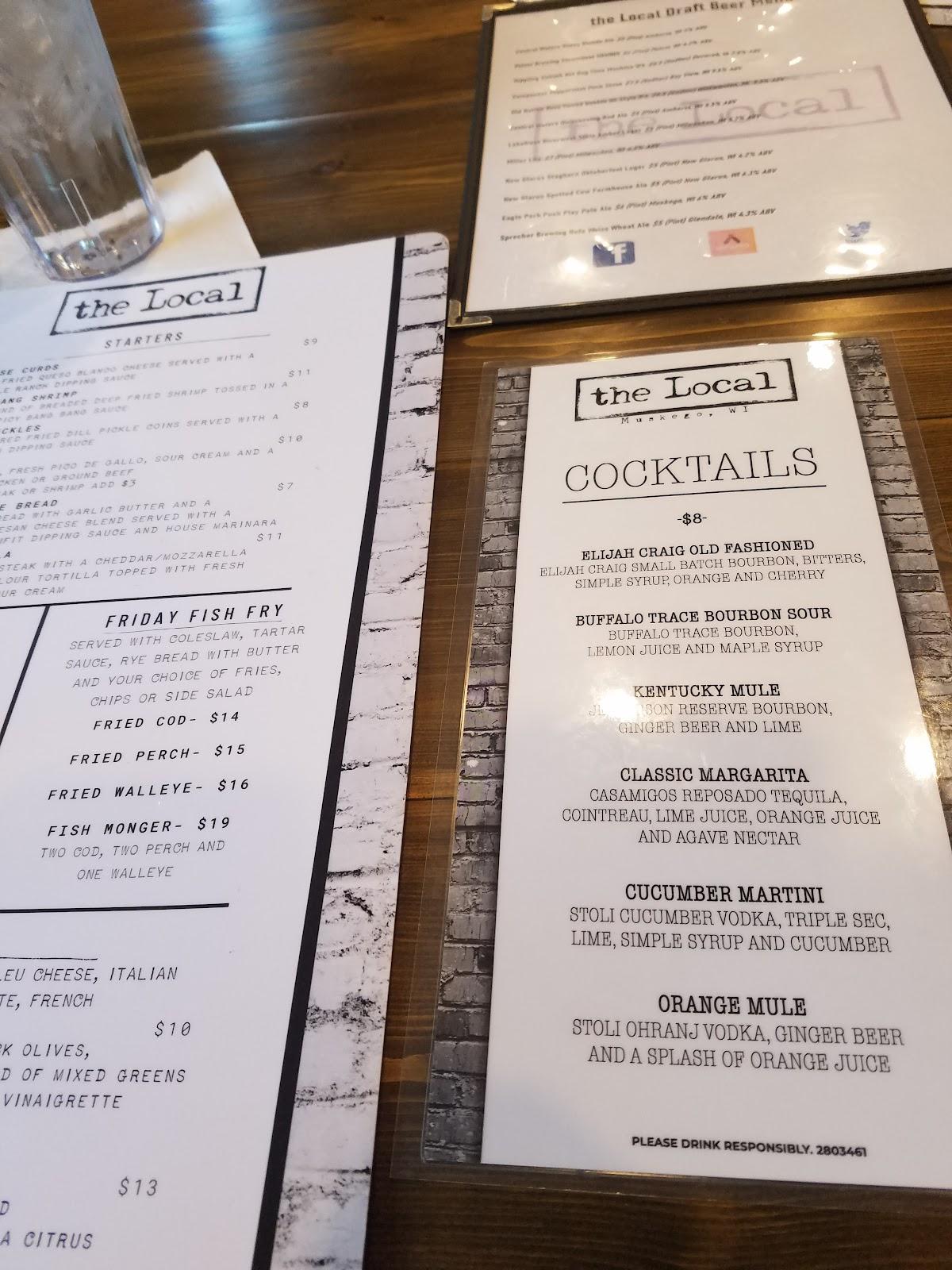 Menu at The Local pizzeria, Muskego