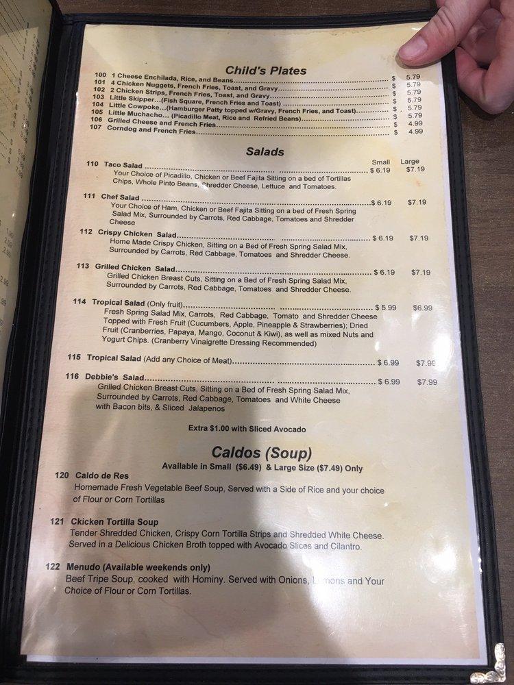Menu at Circle G Restaurant, Poth