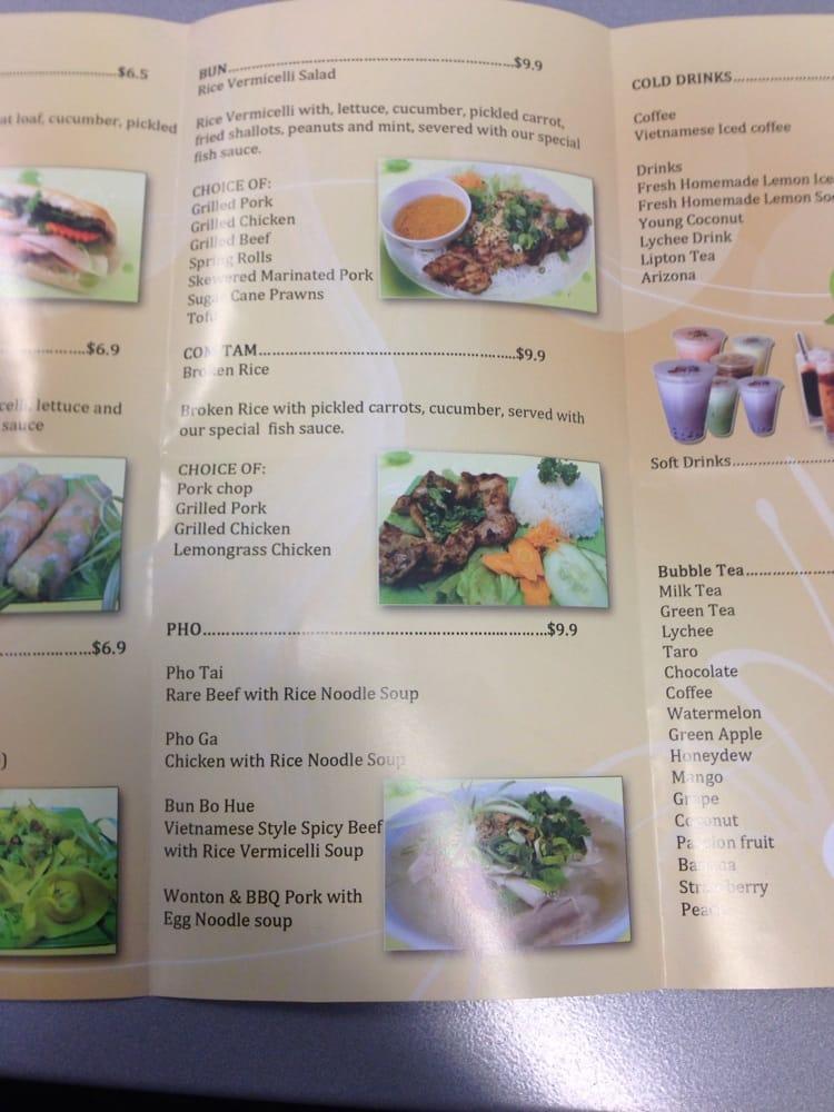 Menu at Saigon Salad Roll restaurant, Brisbane City, 154 Roma St