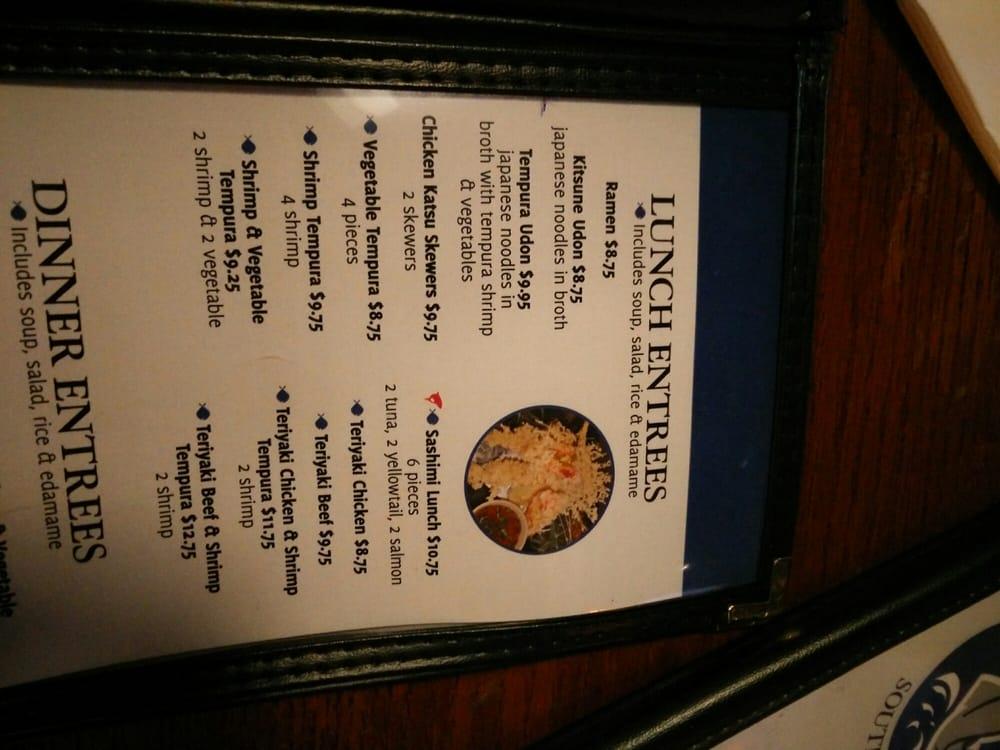Menu at Sushi Pier Tahoe restaurant, Stateline