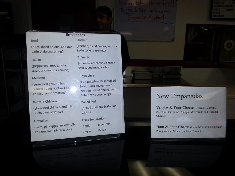 Menu at Empanada Factory restaurant, Ocala
