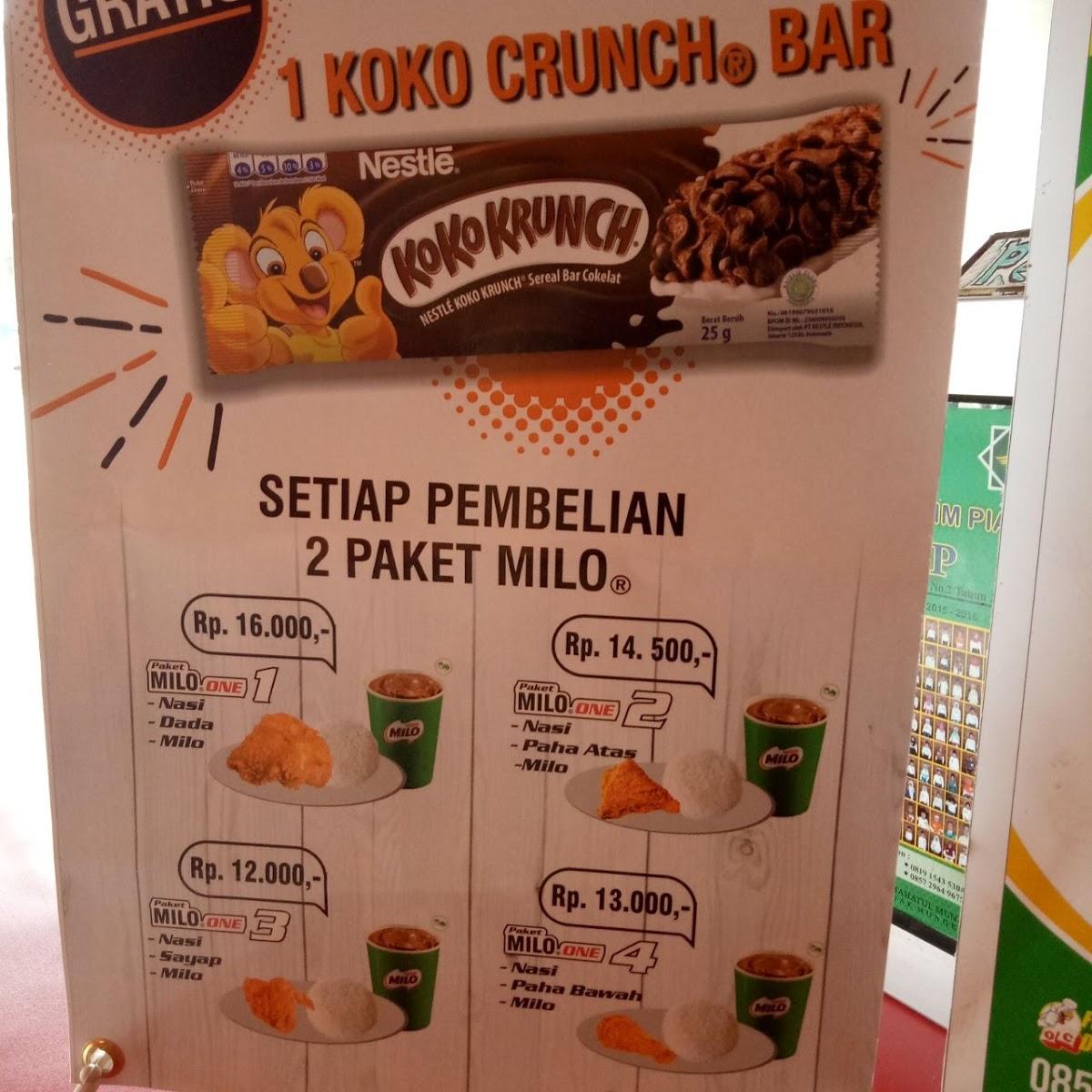 Menu at One Chicken restaurant, Wanurejo