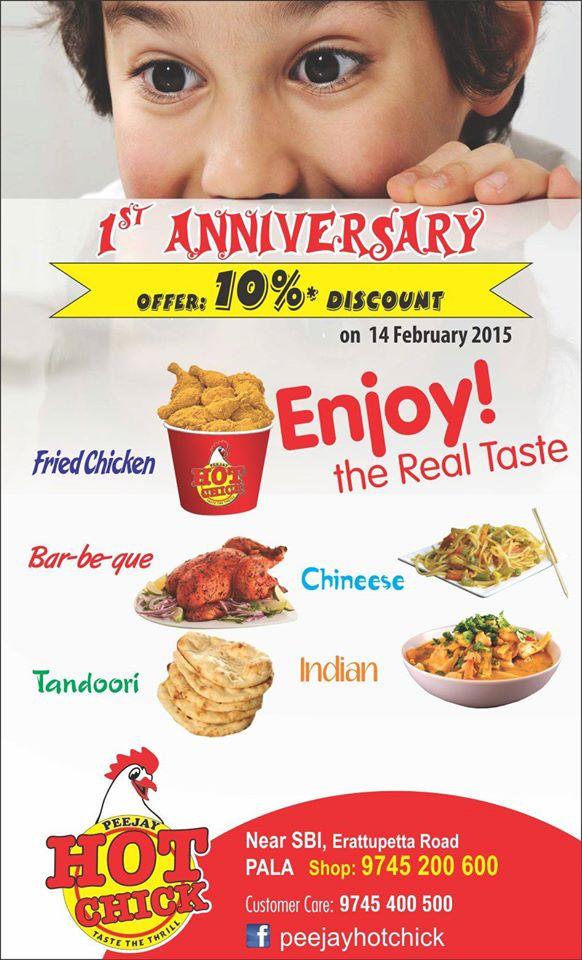 Menu at Peejay's Hot Chick, Pala