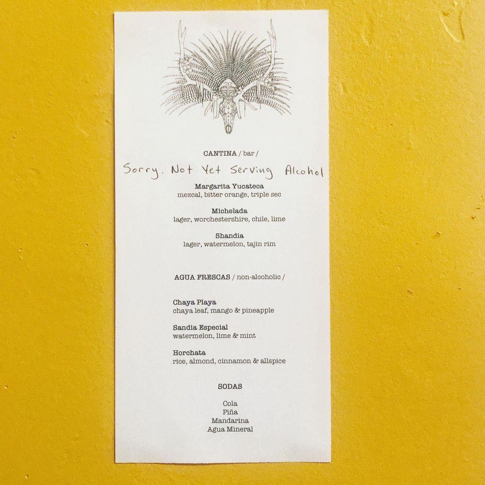 Menu at Pixán Taqueria & Cantina pub & bar, White Salmon