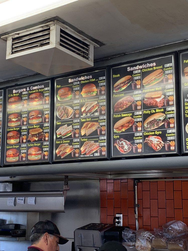 Menu at Steve's Charburger fast food, Torrance, Anza Ave