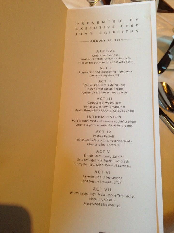 Menu at The Kitchen Restaurant, Sacramento