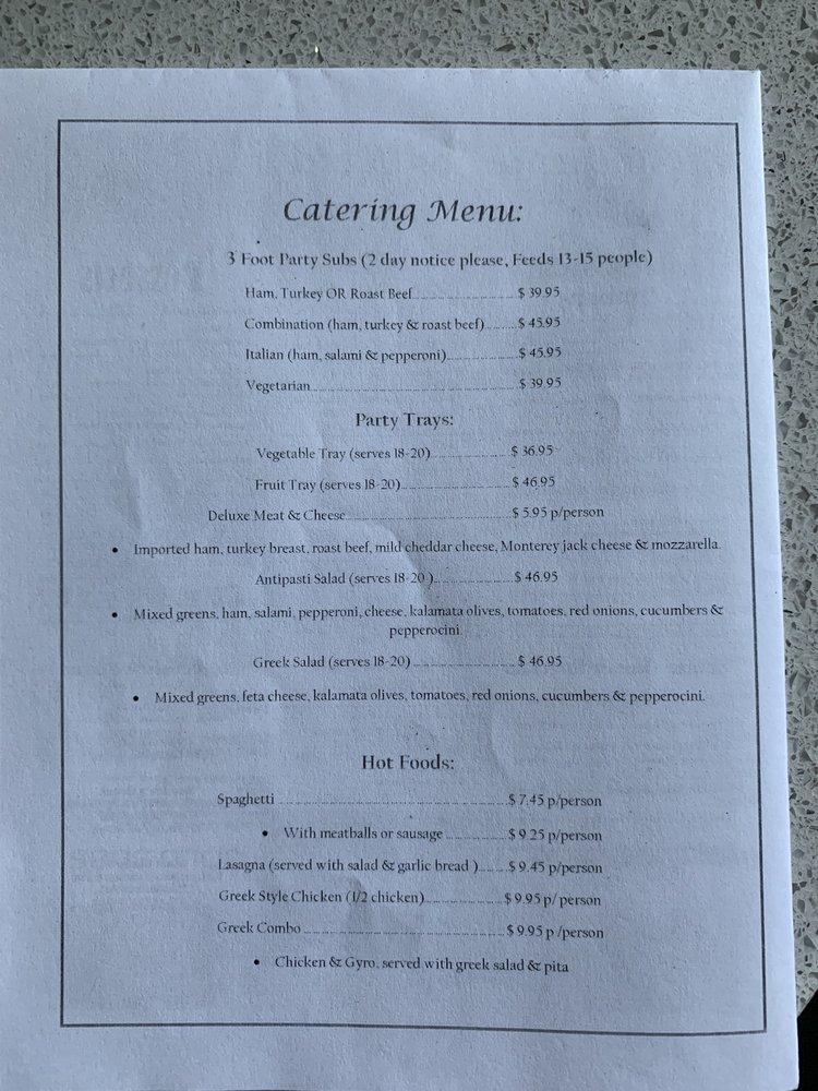 Menu at Gus's Subs & Pizza Place pizzeria, La Mesa