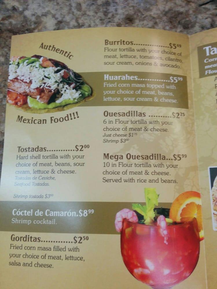 Menu at Los Arcos Market restaurant, Lincoln Park