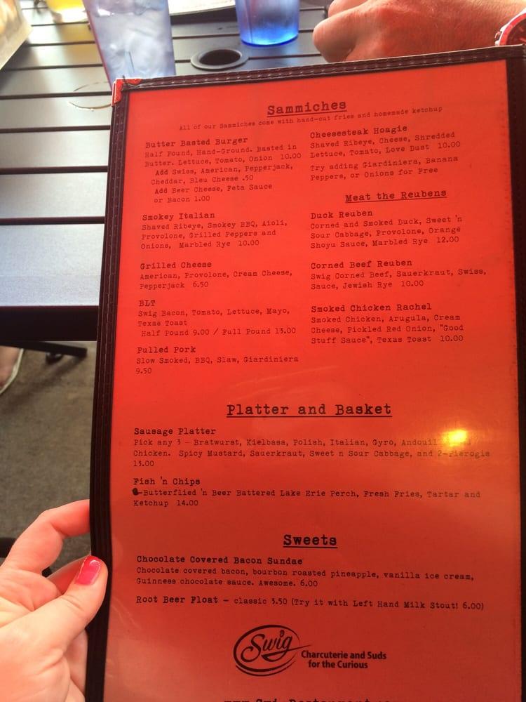 Menu at Swig Restaurant, Perrysburg