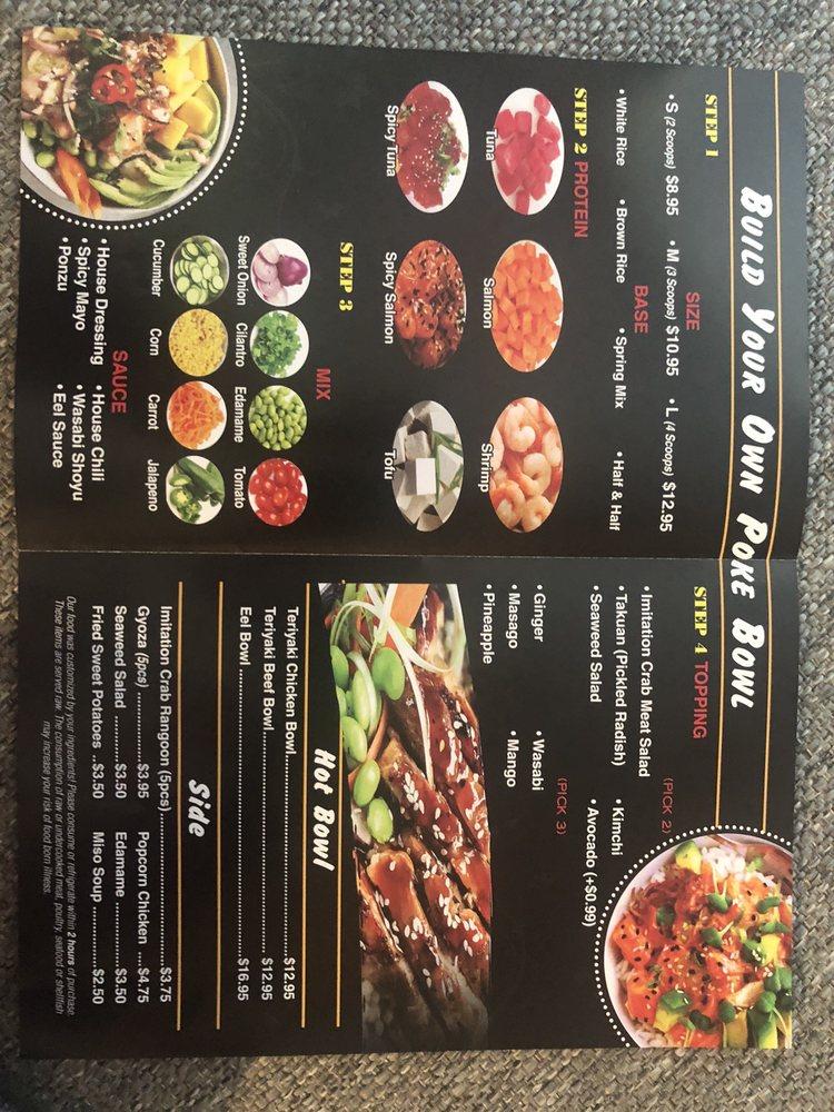 Menu at Poke Poke Sushi Bowl & Bubble Tea pub & bar, Port St. Lucie