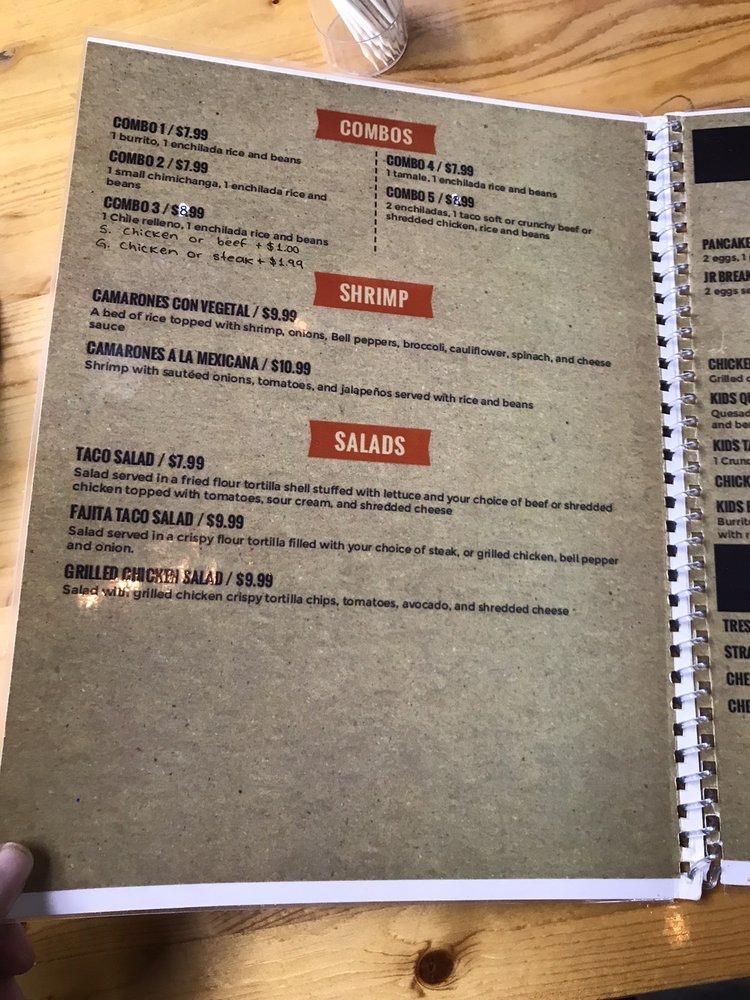 Menu at Buen Dia Cafe, Park Hill