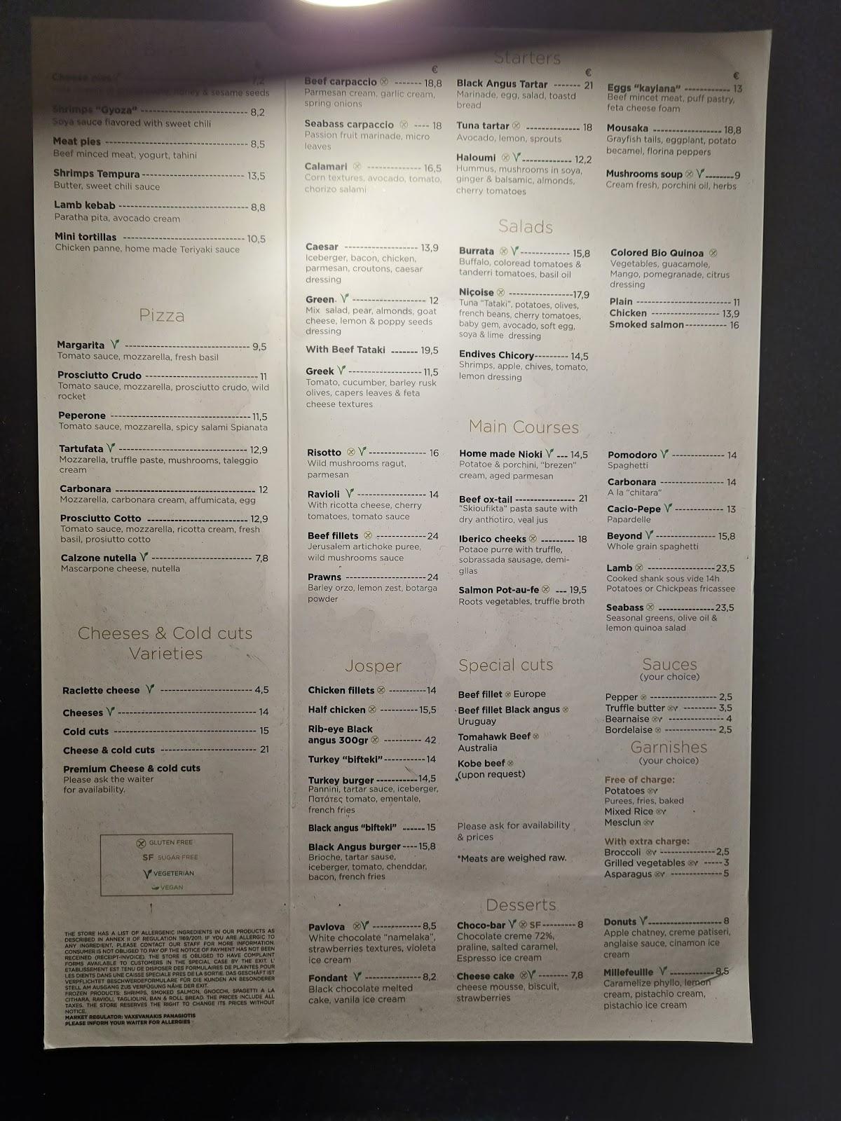 Menu at Blends Mix & Match, Glyfada