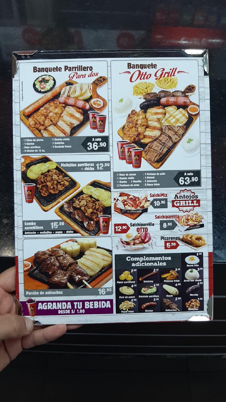 Carta del restaurante OTTO GRILL - REAL PLAZA SALAVERRY, Lima