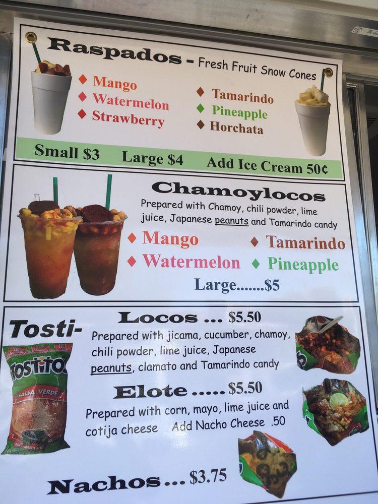 Carta de Raspados Locos, Maricopa, W Smith Enke Rd