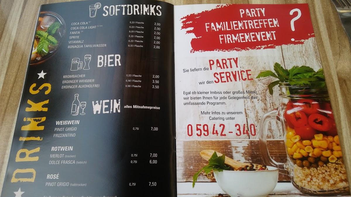 Speisekarte von Aspendos pizza, Uelsen
