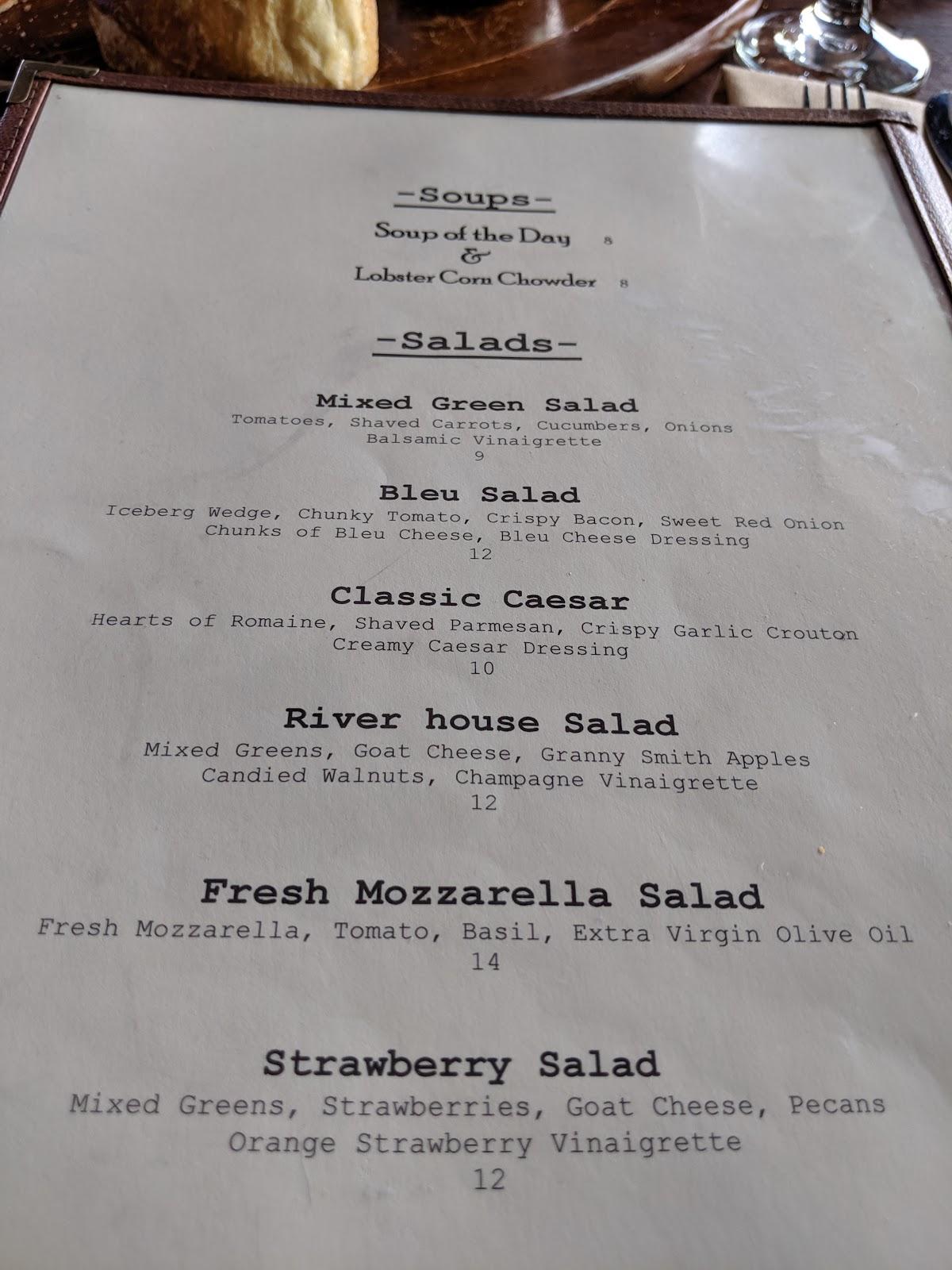 Menu at River House Grille pub & bar, Freeport