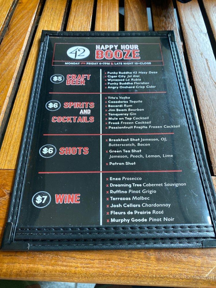 Menu at Tap 42 Craft Kitchen & Bar - Coral Gables, Coral Gables, 301 ...