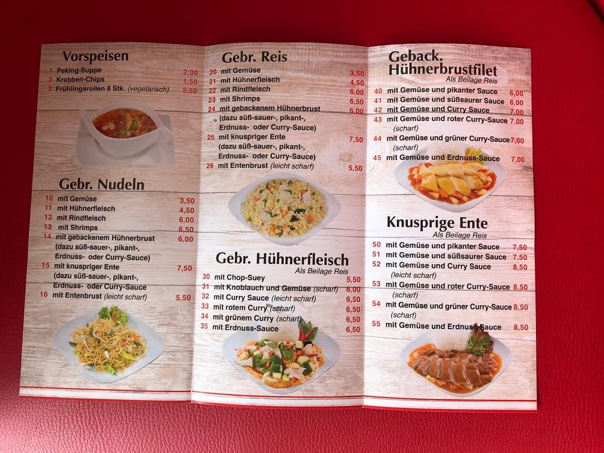 Menu at Asia Imbiss Bao Ngoc restaurant, Stadthagen