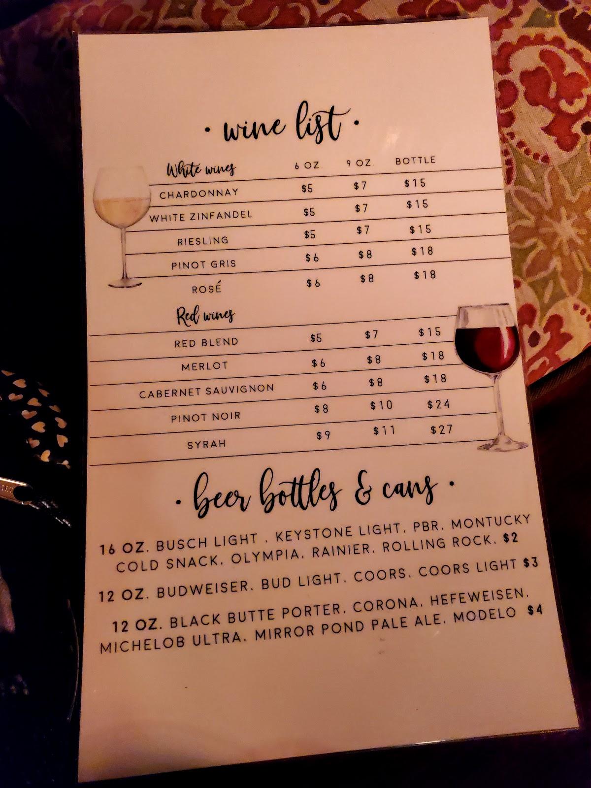 Menu at Chase Bar and Grill, Independence Oregon, Independence