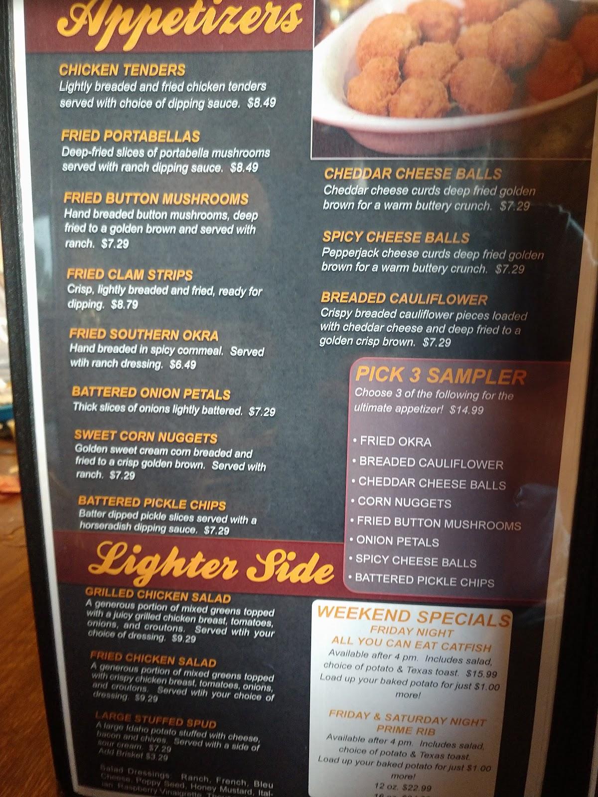Menu at Lincoln Inn steakhouse, Lincoln