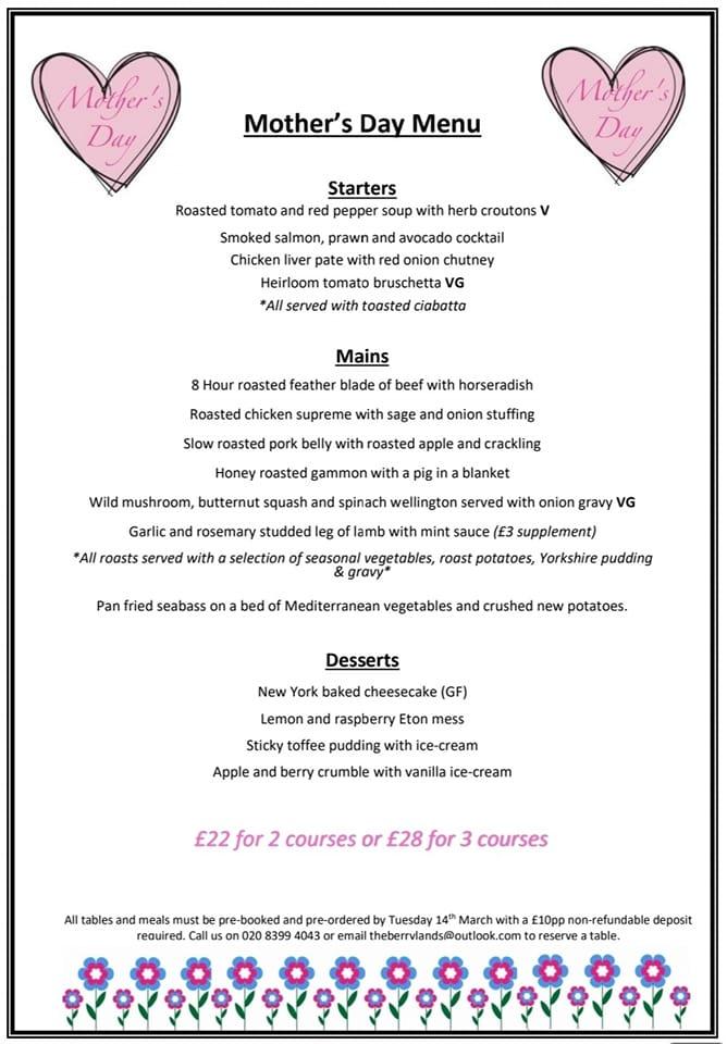 Menu at The Berrylands pub & bar, Surbiton