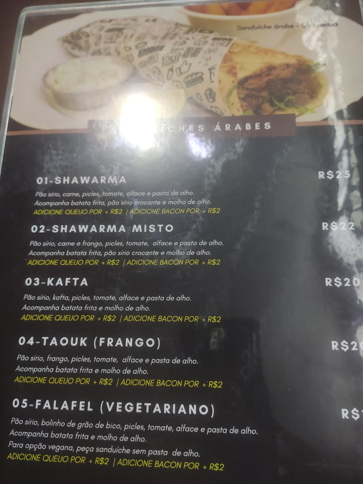 Menu em Yalla Habibi - Águas Claras restaurante, Brasília
