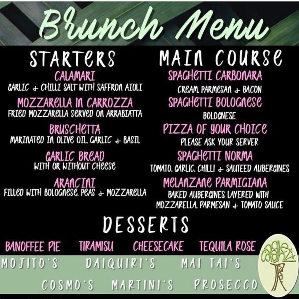 Menu at Spaghetti Tree restaurant, Tadworth