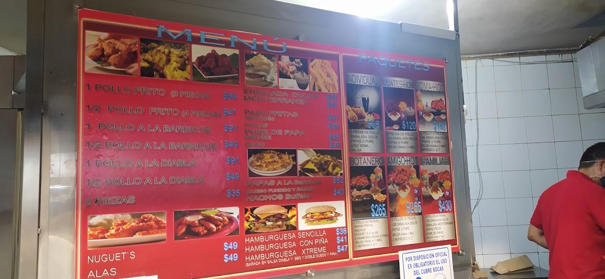Menu at Pollo frito TOMA HOT restaurant, Mexico City, Pto. Tampico ...