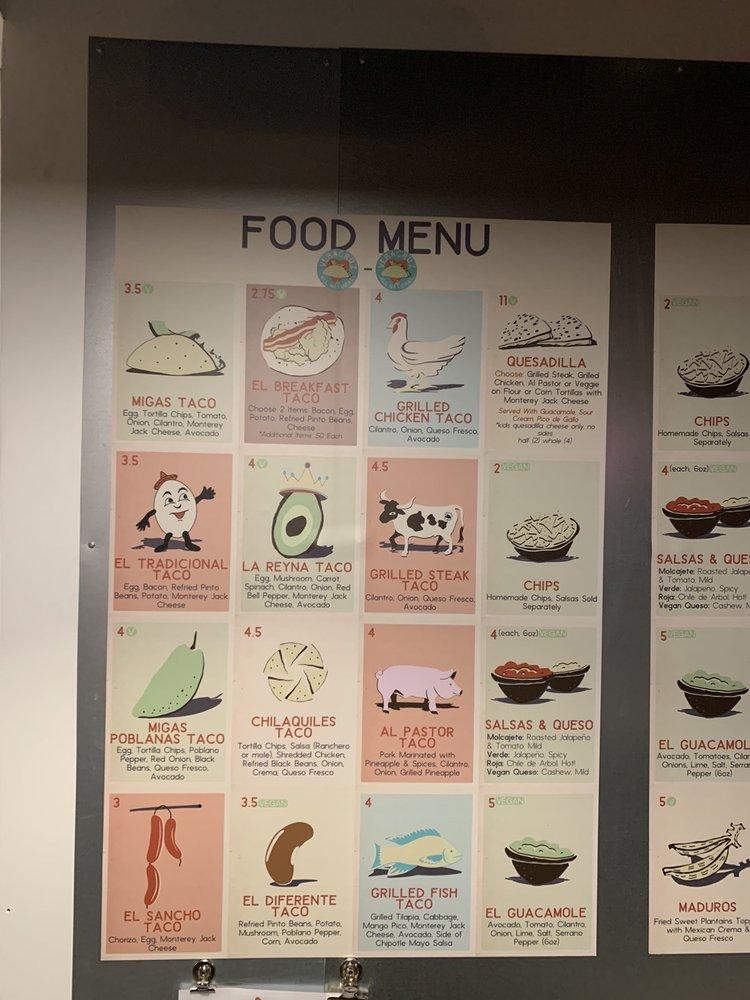 Menu at Veracruz All Natural pub & bar, Austin, 111 E Cesar Chavez St