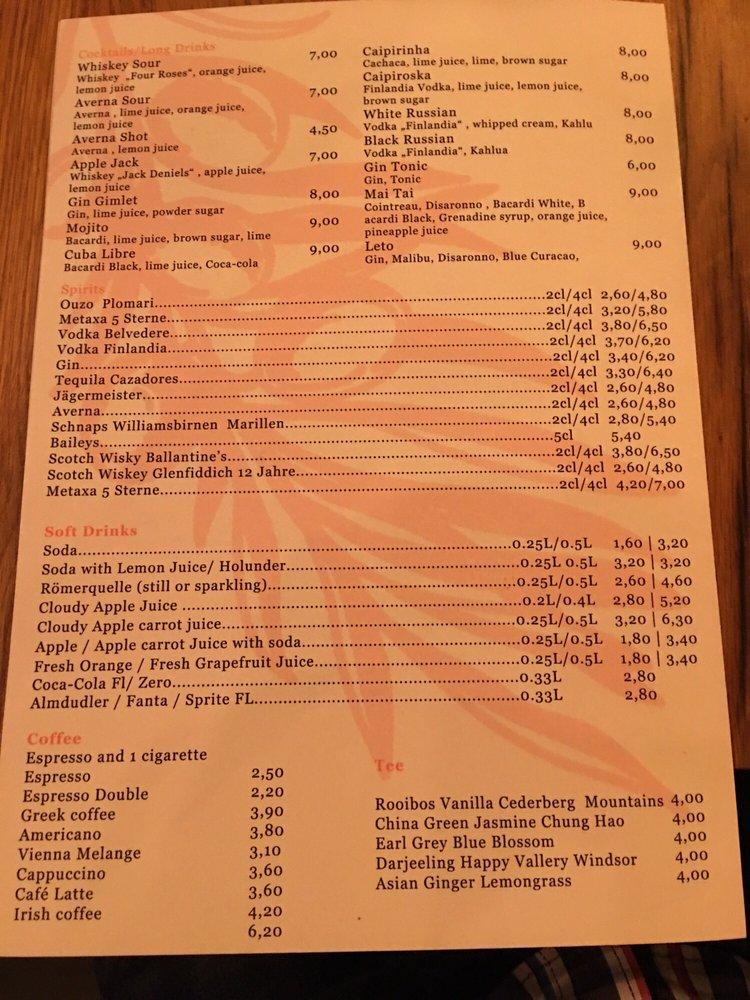 Speisekarte von LETO Restaurant Bar, Wien