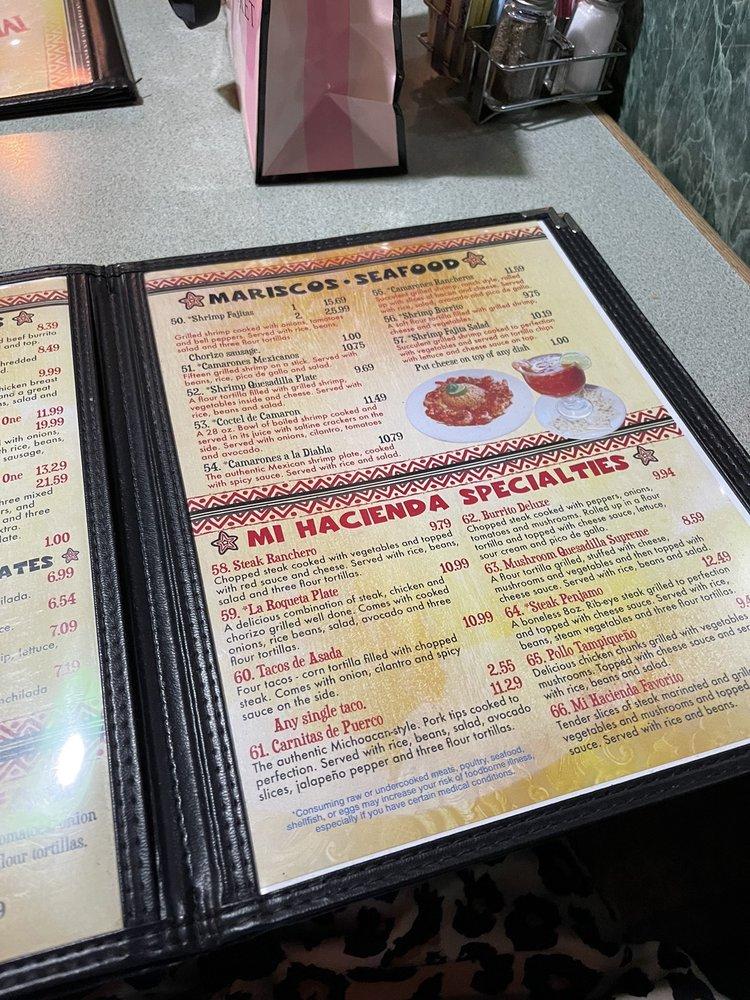 Menu at Mi Hacienda Mexican Restaurant, Decatur