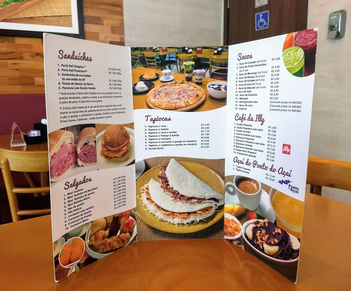 Menu at Parla Deli cafe, Recife, Av. Conselheiro Rosa e Silva