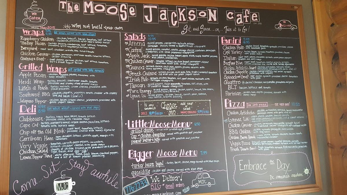 Menu at Moose Jackson Cafe, Iron Mountain