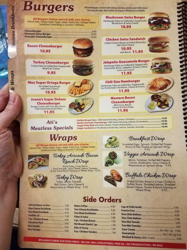 Menu at Brandon's Diner restaurant, Ontario, S Vineyard Ave ste a