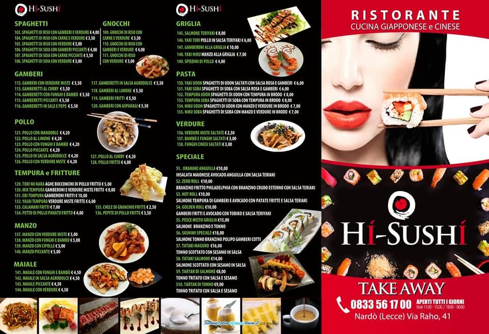 Carta del restaurante HI-SUSHI(anche consegna domicilio), Nardò