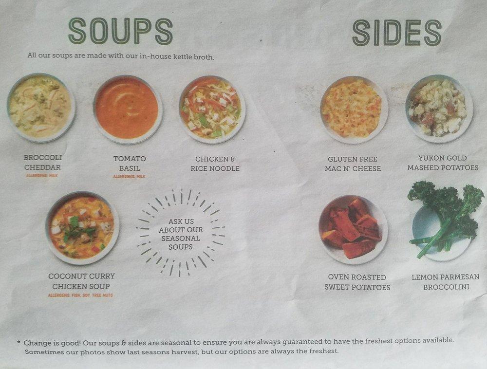 Menu at CoreLife Eatery restaurant, Boca Raton