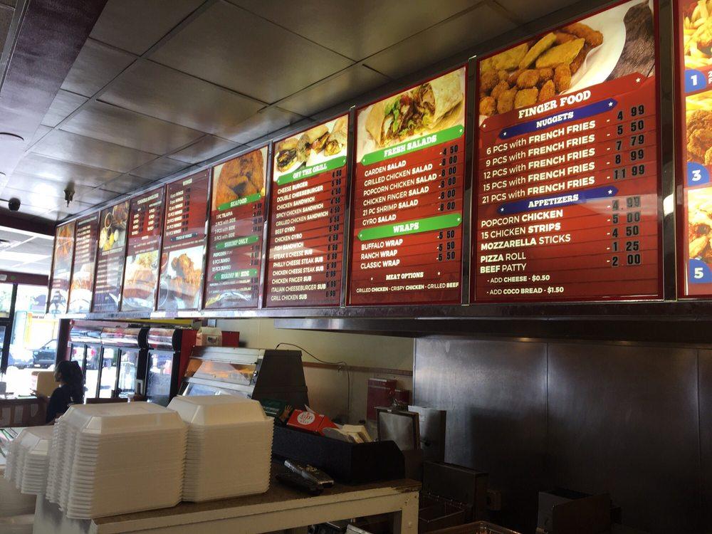 Menu at USA Chicken and Biscuit restaurant, Manchester