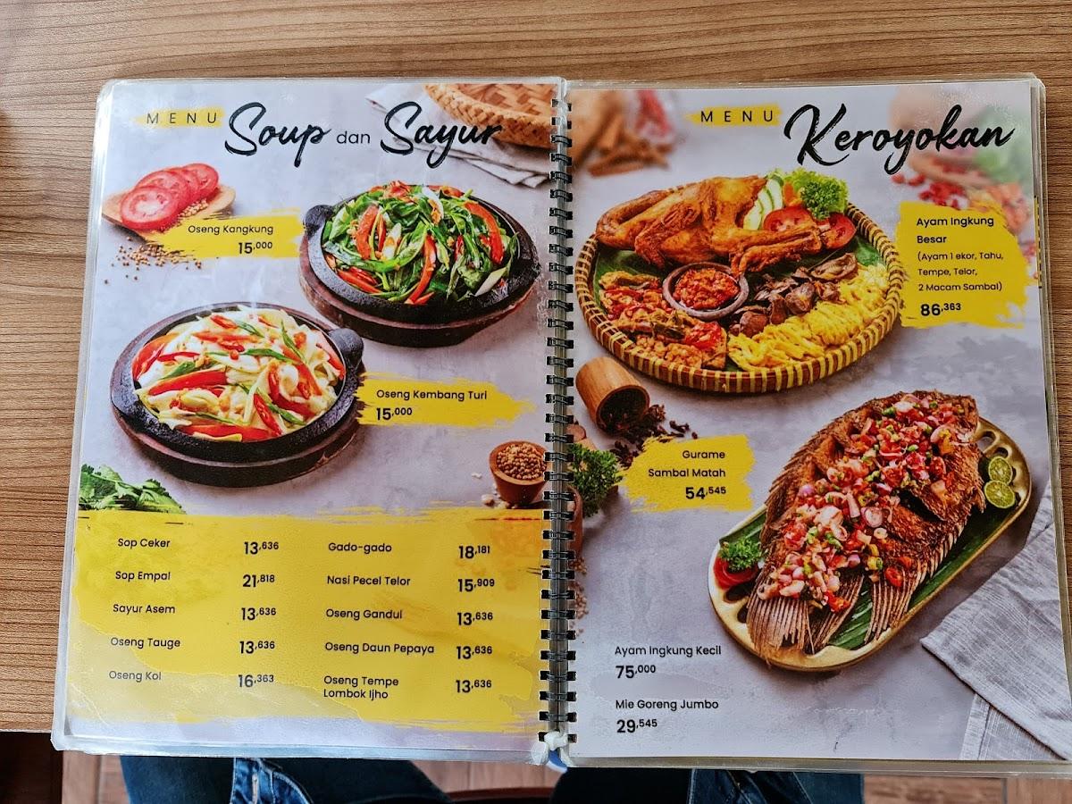 Menu at Waroeng Kaligarong - Kuliner Semarang Setiabudi restaurant ...