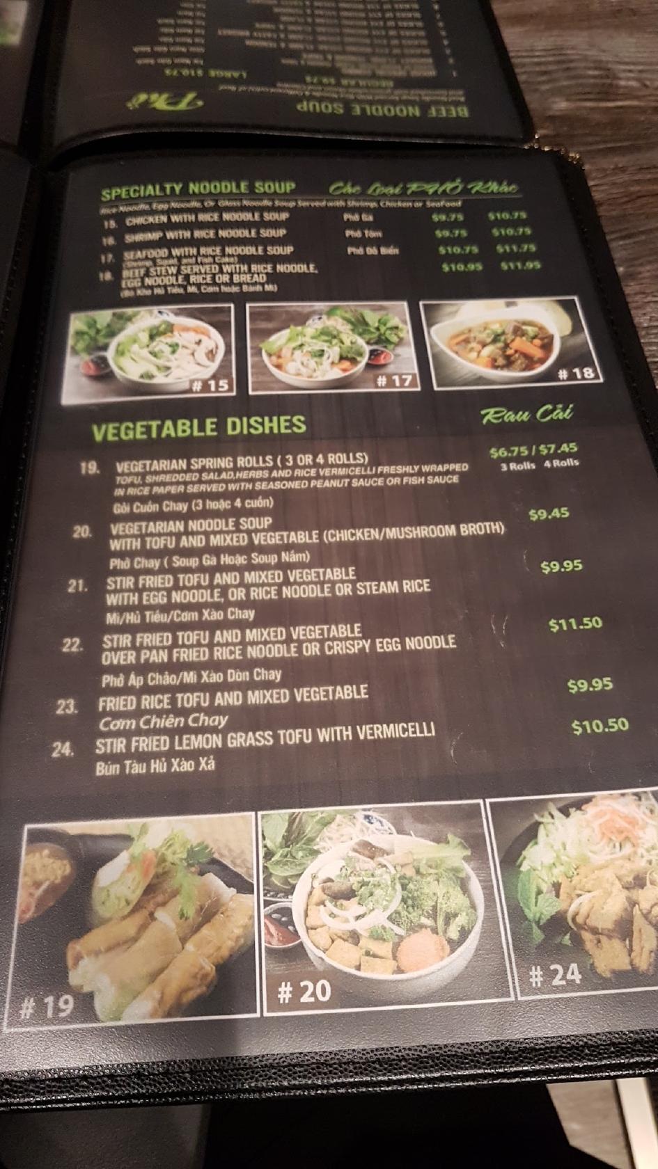 Menu at Pho Ha plus Vietnamese Cuisine restaurant, Diamond Bar