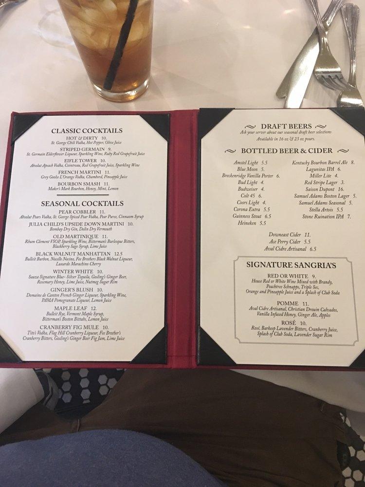 Menu at Red Stripe restaurant, Providence
