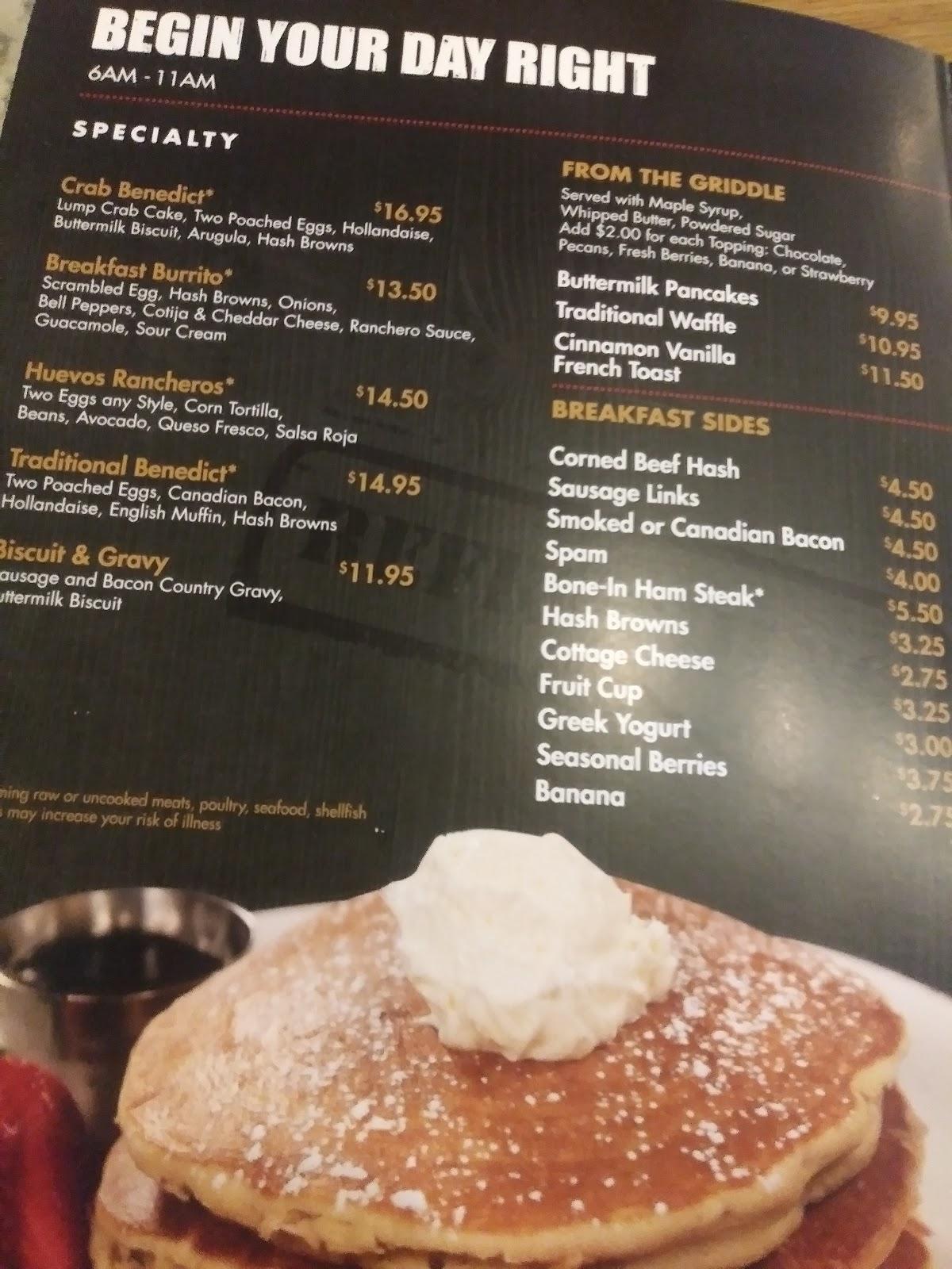 Menu at Good Times Cafe, Cabazon