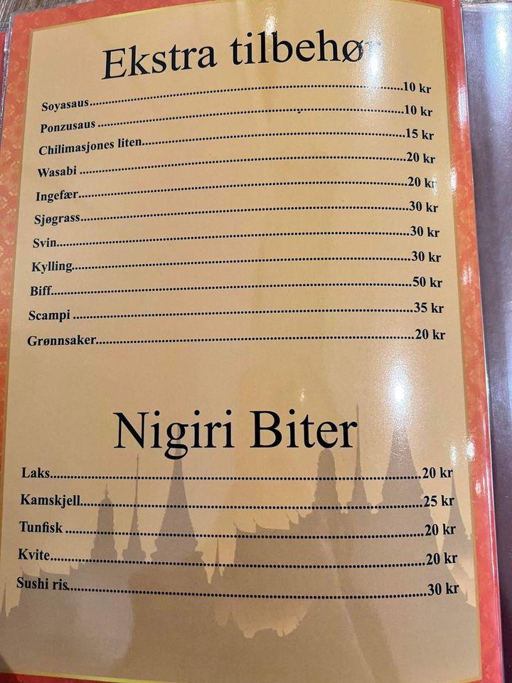 Menu at Ilada Thaimat Take Away restaurant, Hønefoss
